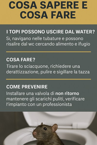 Topo nel water: brutta sorpresa realmente accaduta a me